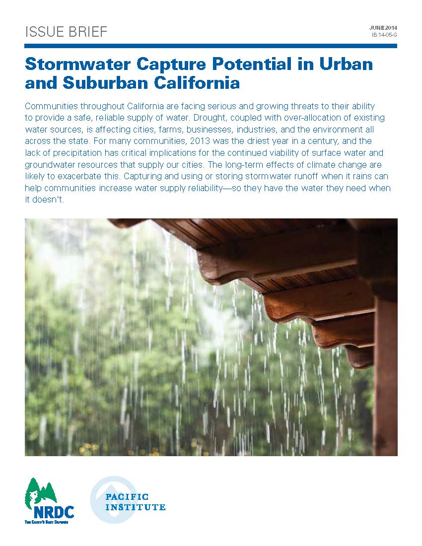 Stormwater Capture Potential in Urban and Suburban California ...