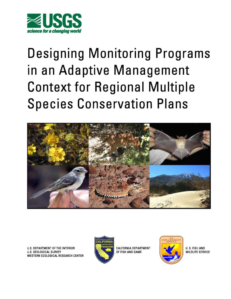 Designing Monitoring Programs in an Adaptive Management Context for ...