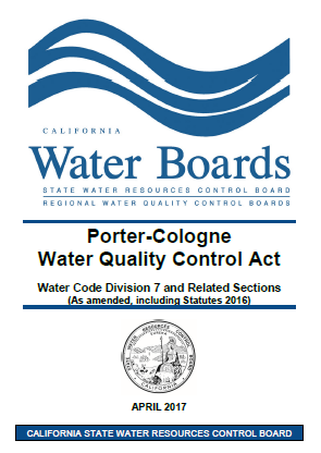 Porter-Cologne Water Quality Control Act Water Code Division 7 and ...