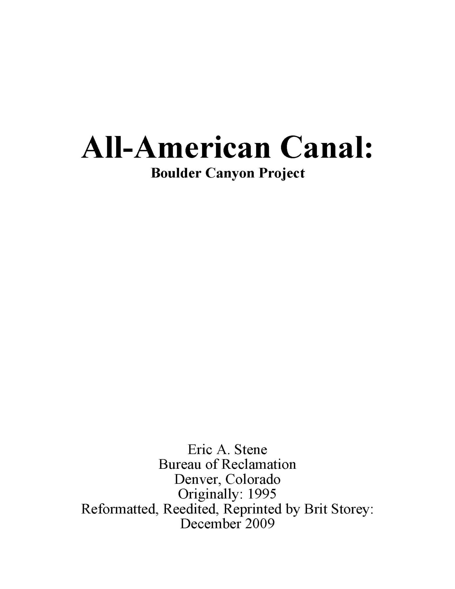 History of the All-American Canal: Boulder Canyon Project – California ...