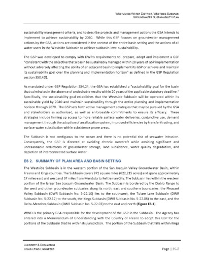 Westside Subbasin Groundwater Sustainability Plan – California Water ...