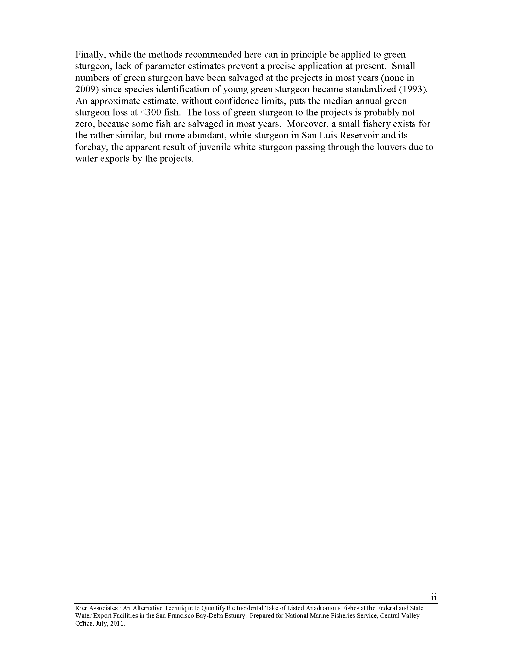 An Alternative Technique to Quantify the Incidental Take of Listed ...