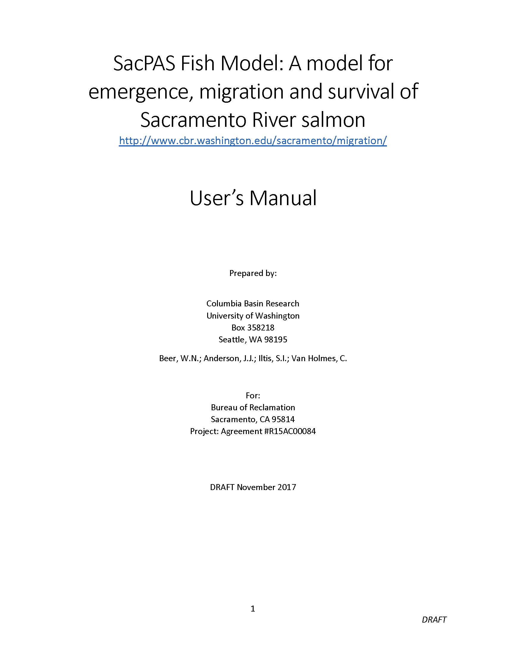 SacPAS Fish Model: A model for emergence, migration and survival of ...