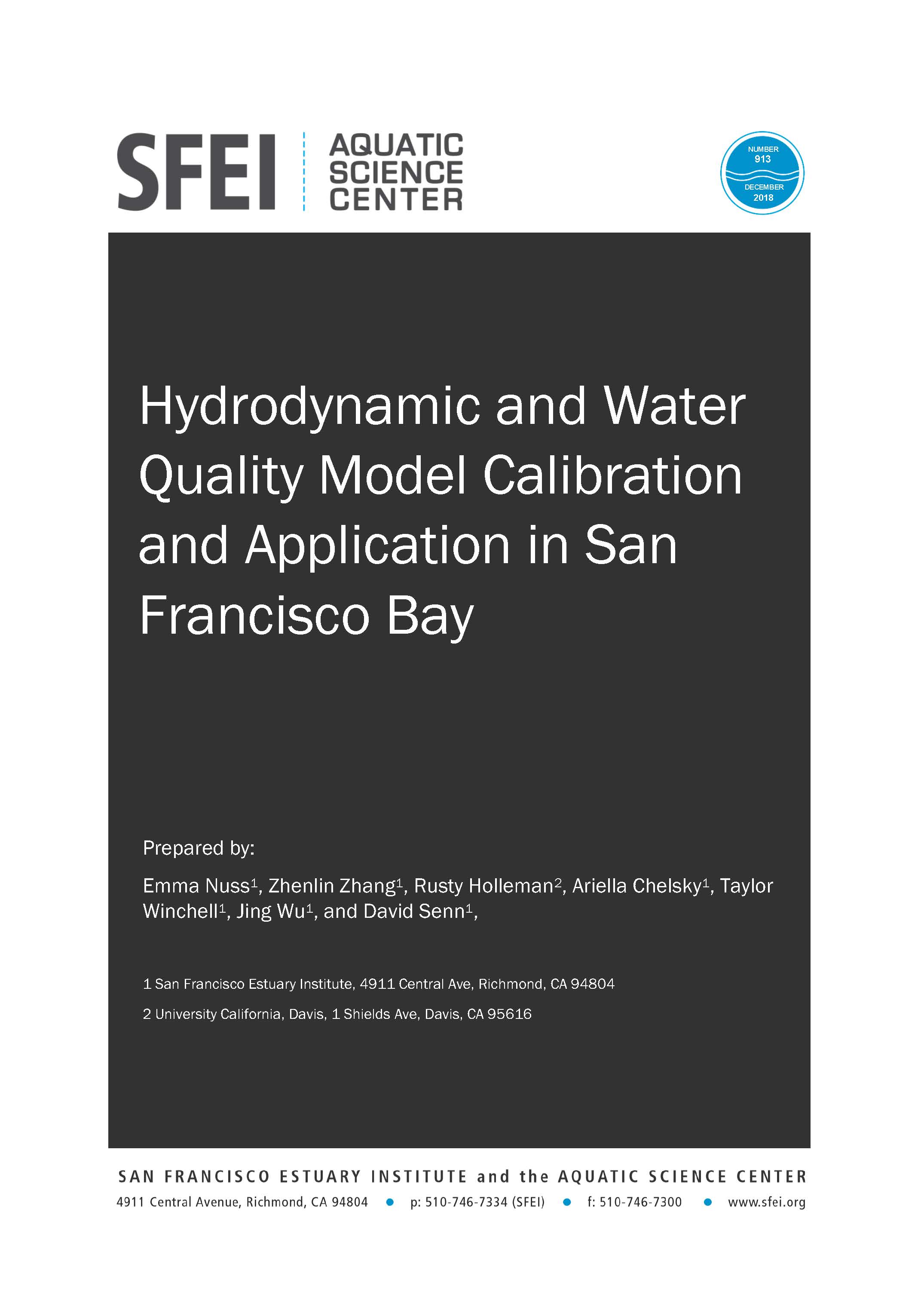 Hydrodynamic and Water Quality Model Calibration and Application in San ...