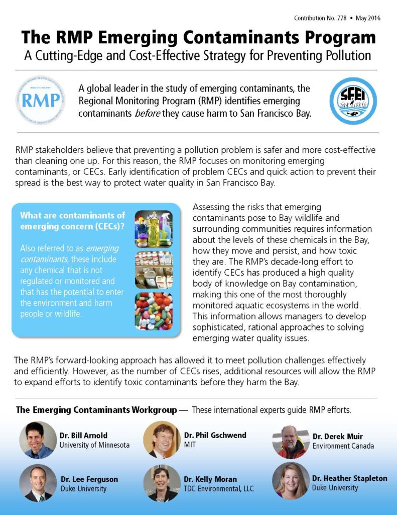 The RMP Emerging Contaminants Program – Fact Sheet – California Water ...